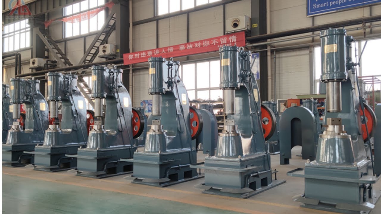 Anyang C41-40 88lb Blacksmith Power Hammer Details - YouTube