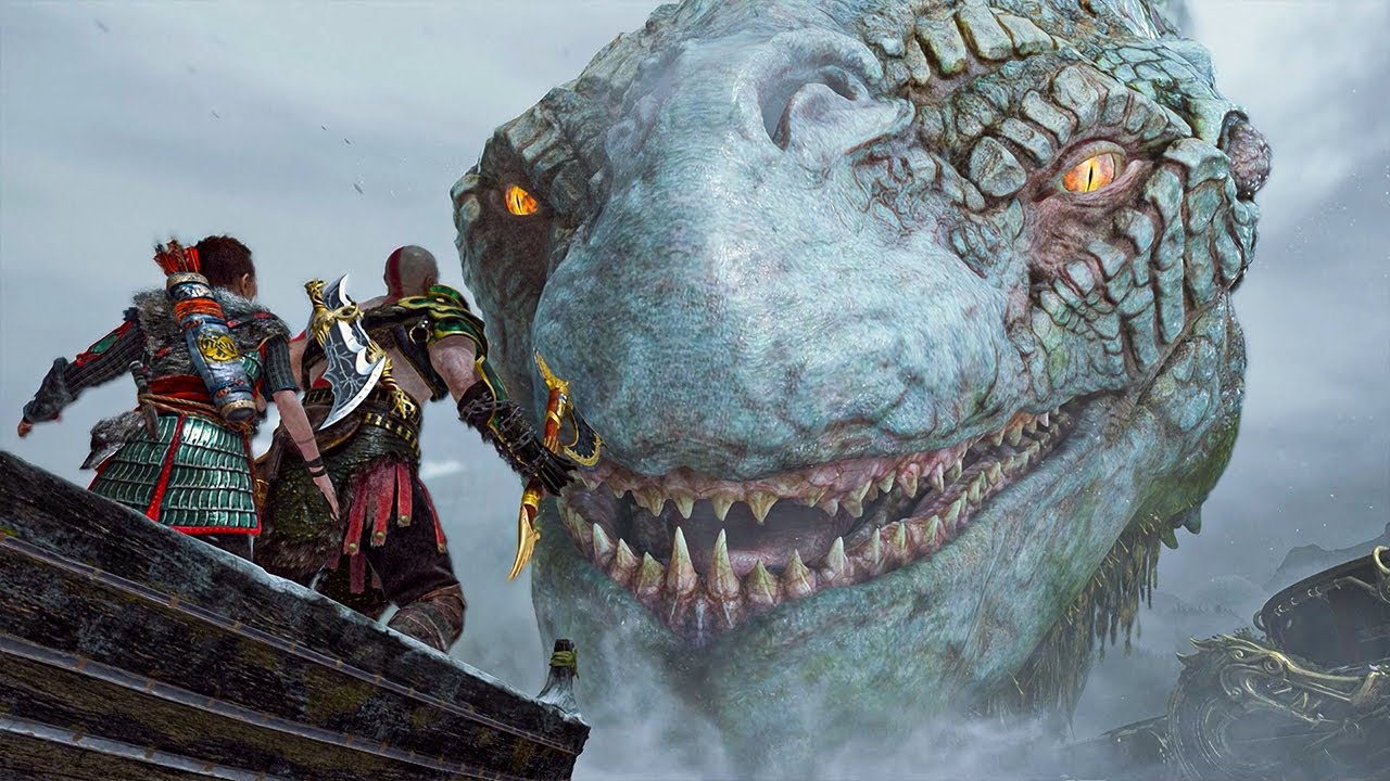 Size of The World Serpent | 2K PC | God of War 4 - YouTube
