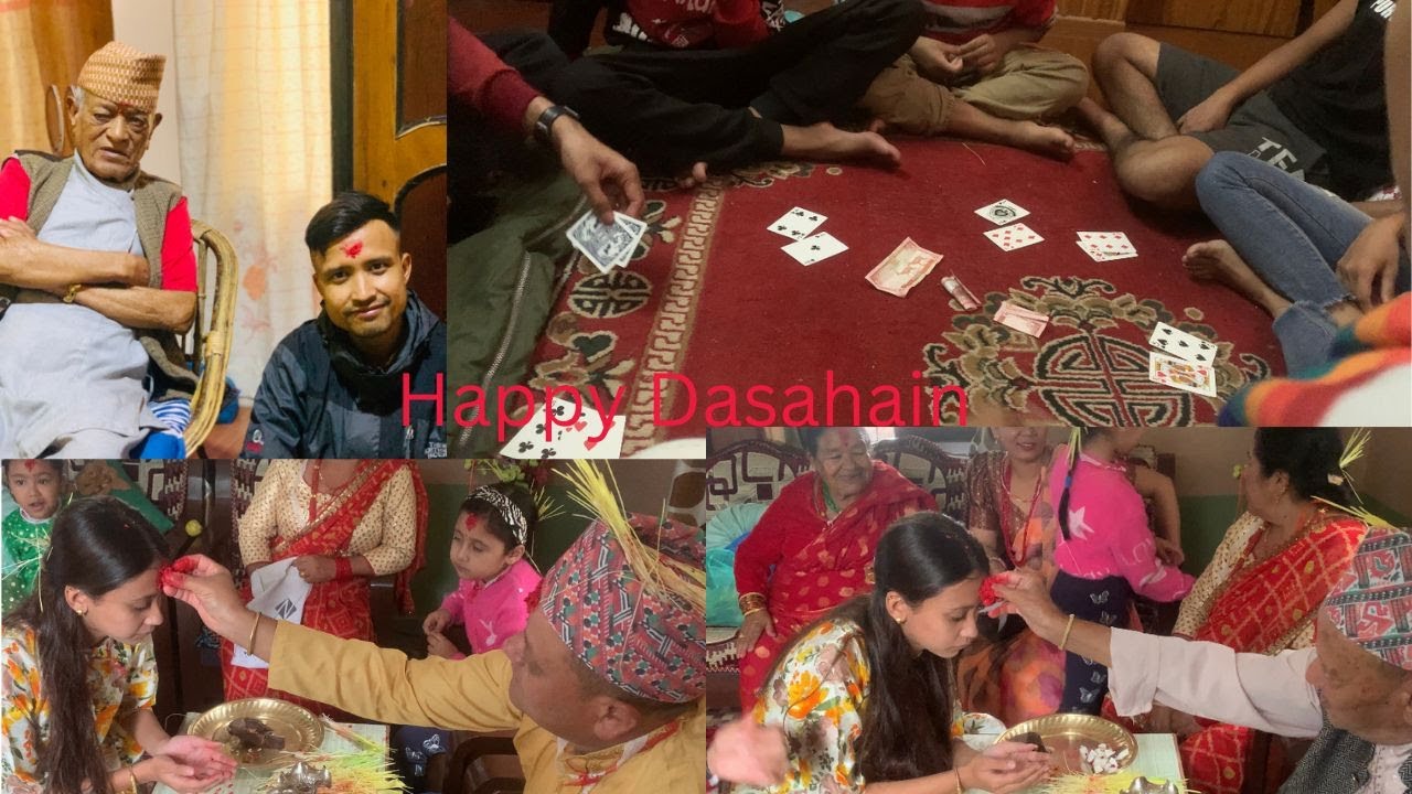Dashain with family// Nepal baira bhaiseko sabai janalai dherai dherai ...