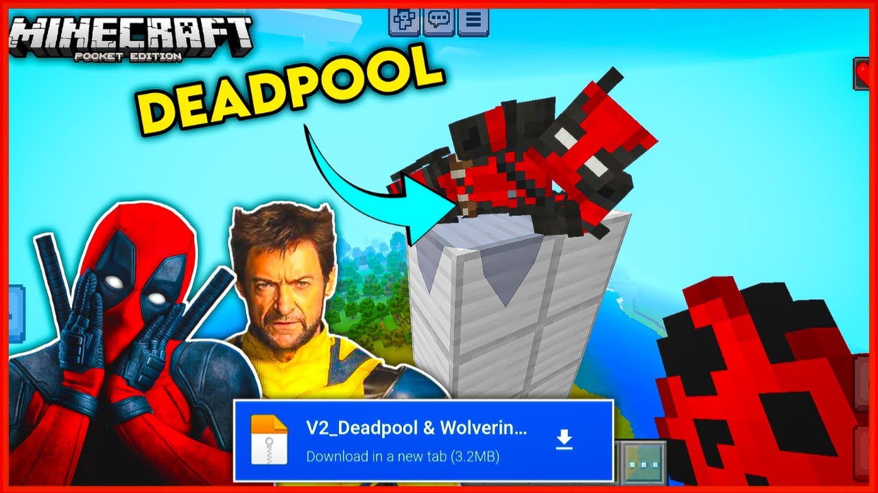 Deadpool Mod Minecraft | How to Download Deadpool and Wolverine Mod in ...