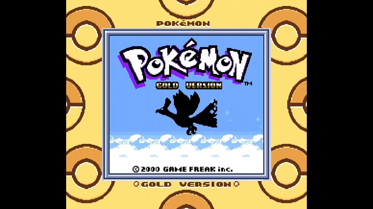 Pokemon Gold Game Boy Colour. Full intro and music with Gamecube border ...