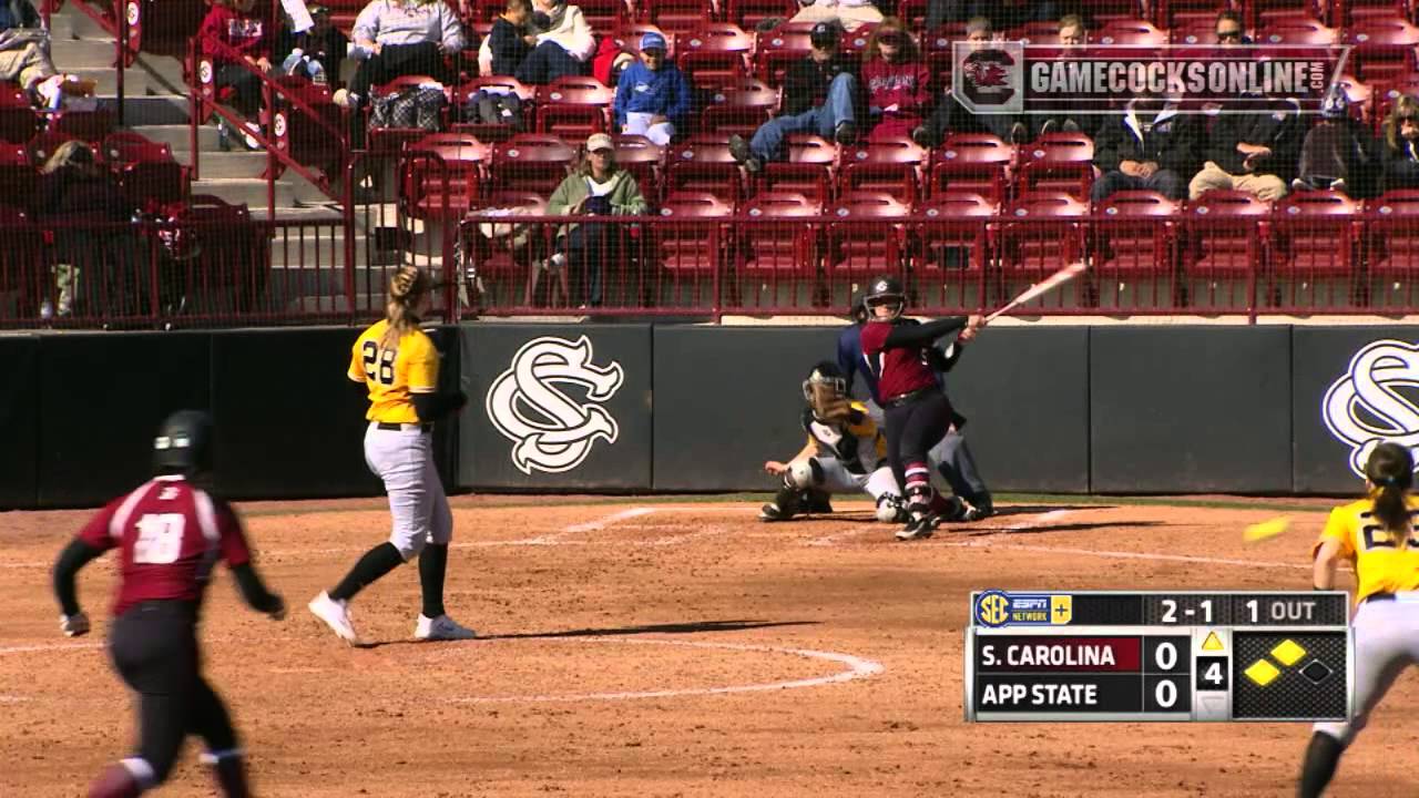 South Carolina Softball Defeats App State - YouTube