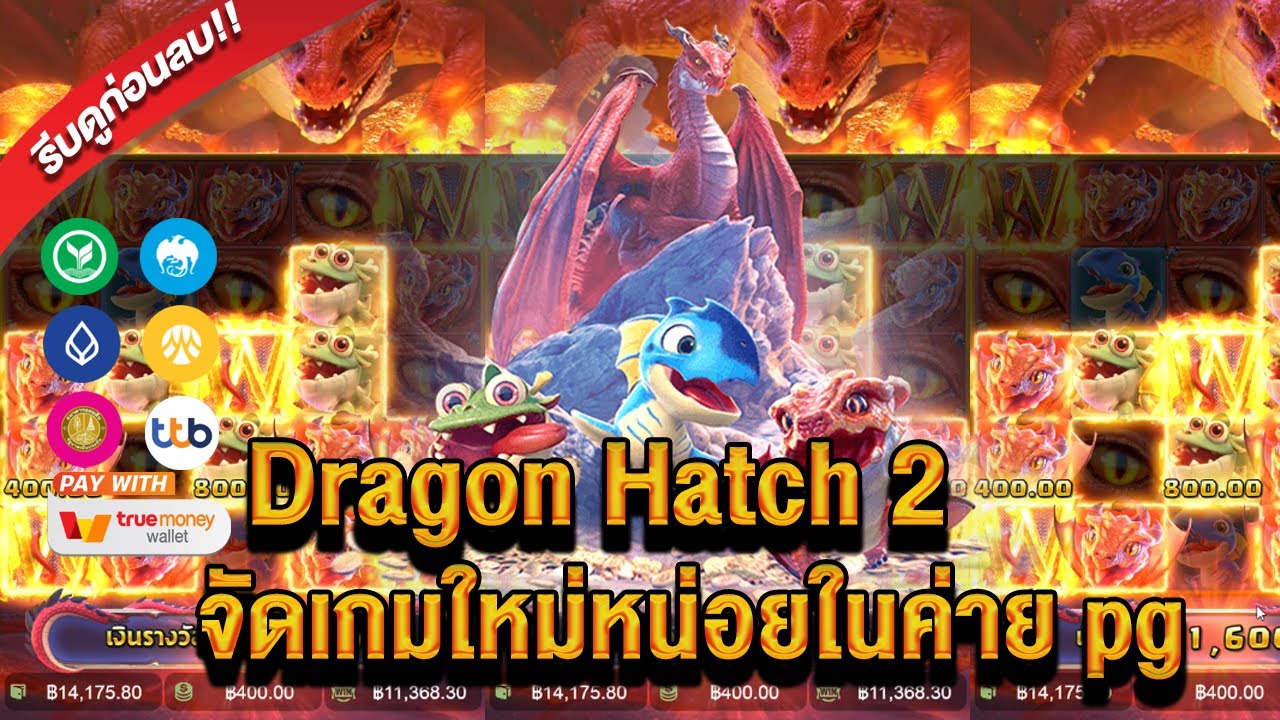 สล็อต สล็อตแตกง่าย สล็อตpg : Dragon Hatch 2 จัดเกมใหม่หน่อยในค่าย pg - YouTube