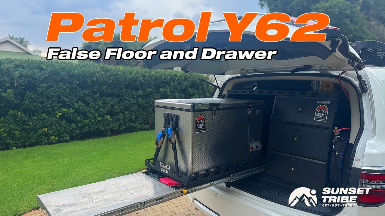 The BEST Nissan Patrol Y62 False floor and Drawer system Install - YouTube