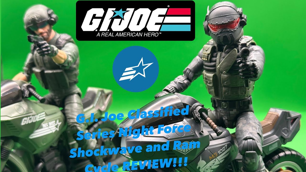 G.I. Joe Classified Series Night Force Shockwave and Night Pursuit Ram ...