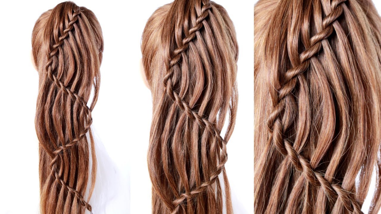 😱 2 MINUTE ROPE WATERFALL SNAKE PONYTAIL 😱 | HAIRSTYLE by Another Braid ...