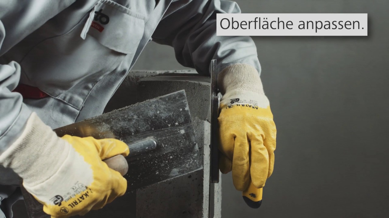 StoCrete SM: Reprofilierung einer Ecke - YouTube