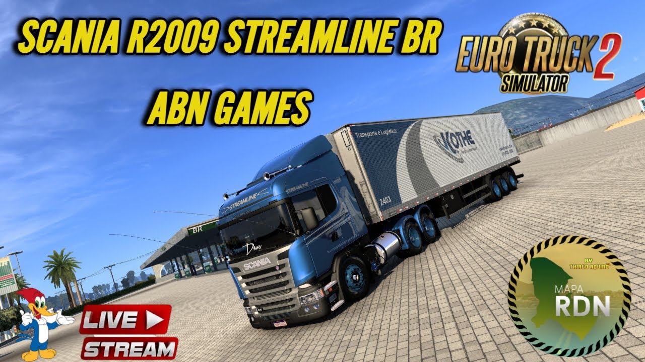 SCANIA R2009 STREAMLINE BR ABN GAMES , MAPA ROTAS DO NORDESTE , ETS 2 ...