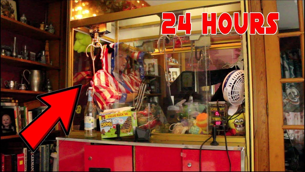 I Spent 24 Hours Inside My Claw Machine...(NOT CLICKBAIT) - YouTube