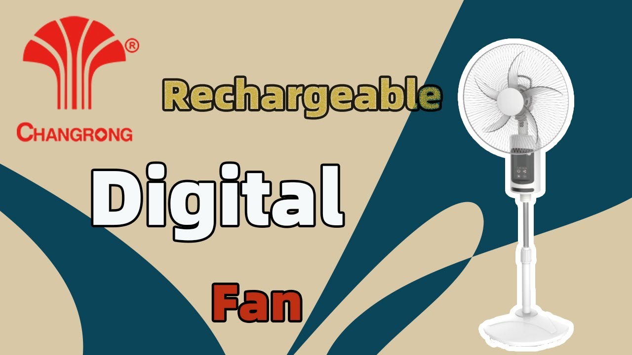 Changrong CR-66318 Solar Rechargeable stand fan - YouTube