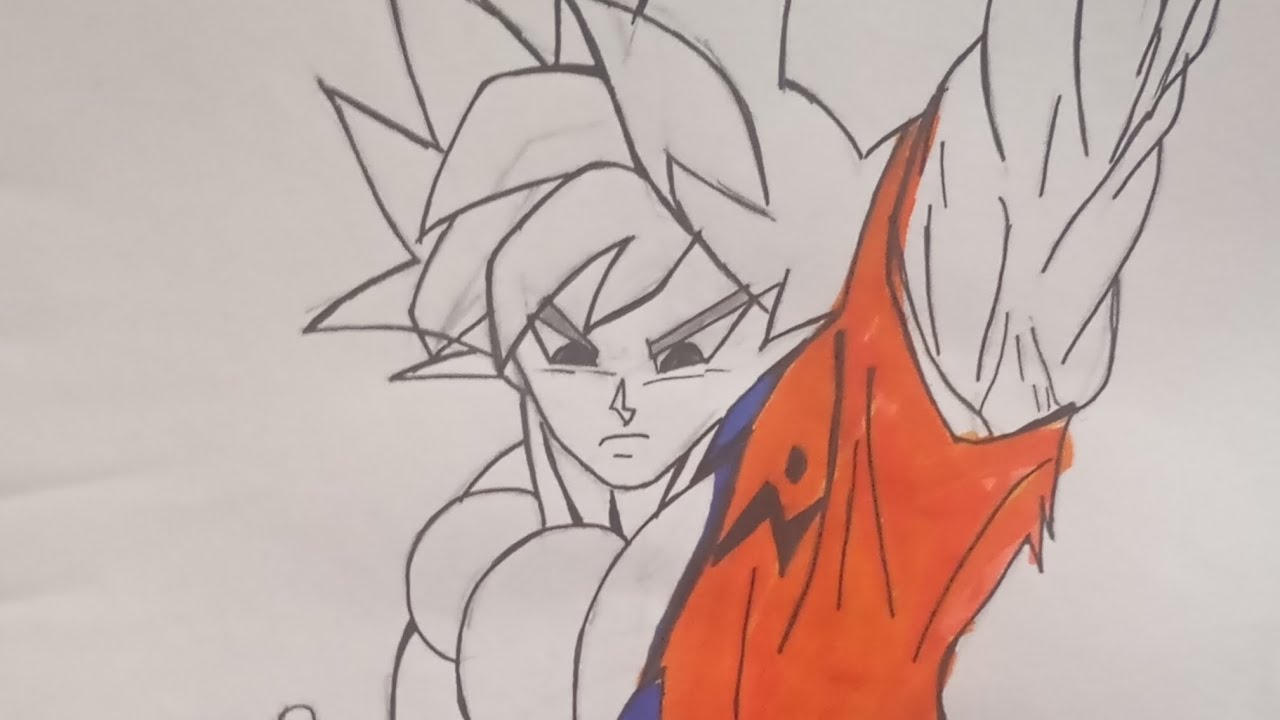 Drawing of GOKU (MUI) masterd ultra instic - YouTube