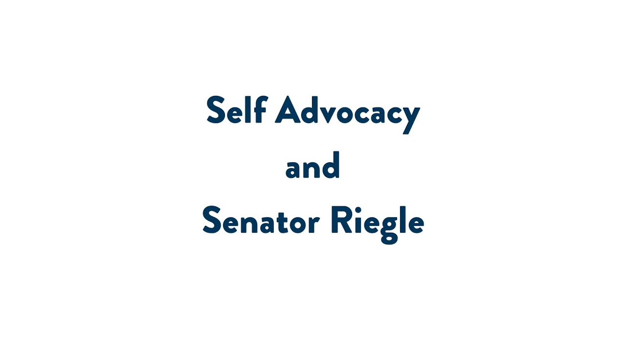 Self Advocacy and Senator Riegle - YouTube