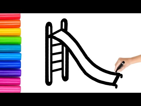 How to draw cute and easy Slide | Easy Drawing, Painting and Coloring ...