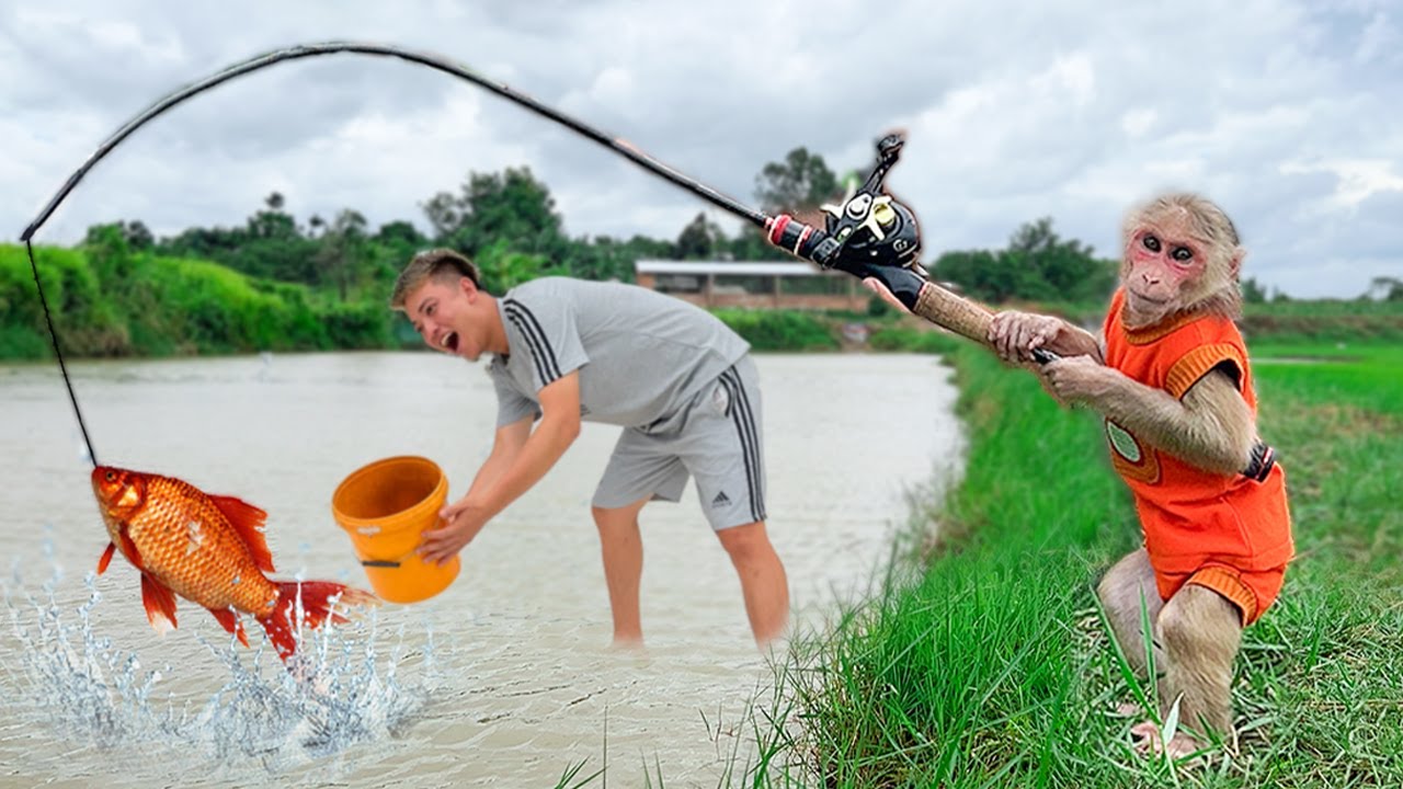 Monkey Luk experiences fishing for 100 hours! - YouTube