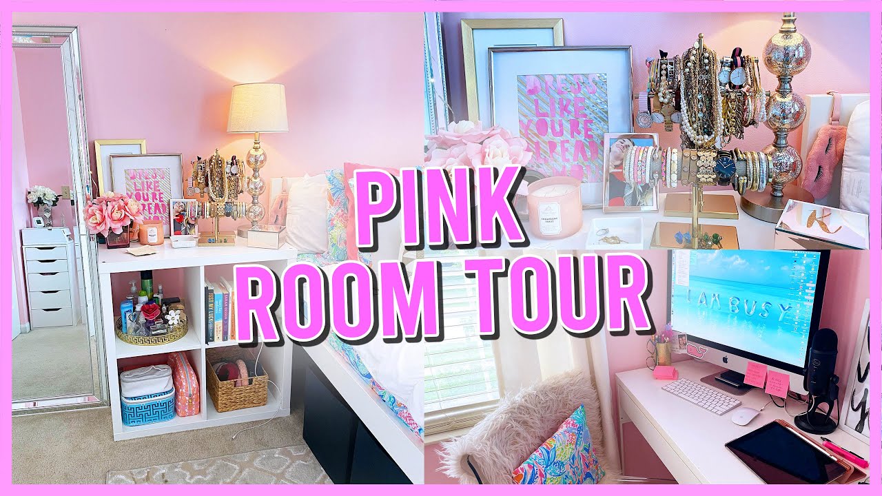UPDATED PINK ROOM TOUR 2021 - YouTube