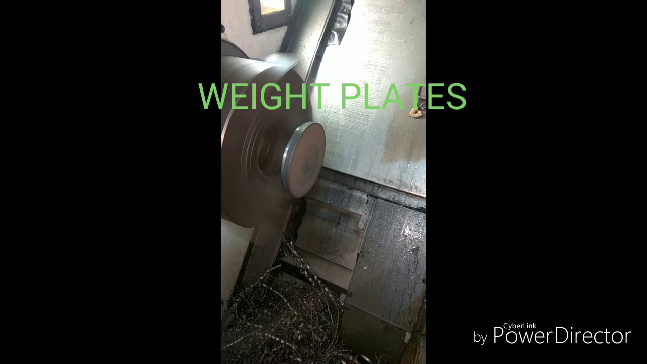 WEIGHT PLATES ON CNC LATHE .ALL CNC LATHE WORK ARE DONE HERE ...