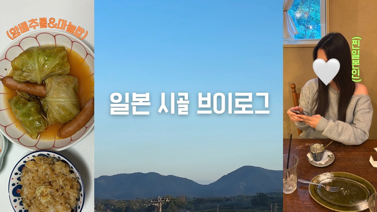 Vlog 찐일본인의 시골 브이로그 꾸준히 먹기만 하네🐷 양배추롤 만들기 이자커야알바 친구집에서 삼겹살파티
