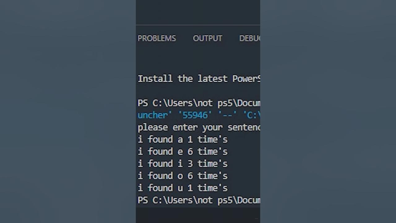 Create A Py Program To Found Vowels In A Sentence Toturial 💥👾 Python Pythontutorial