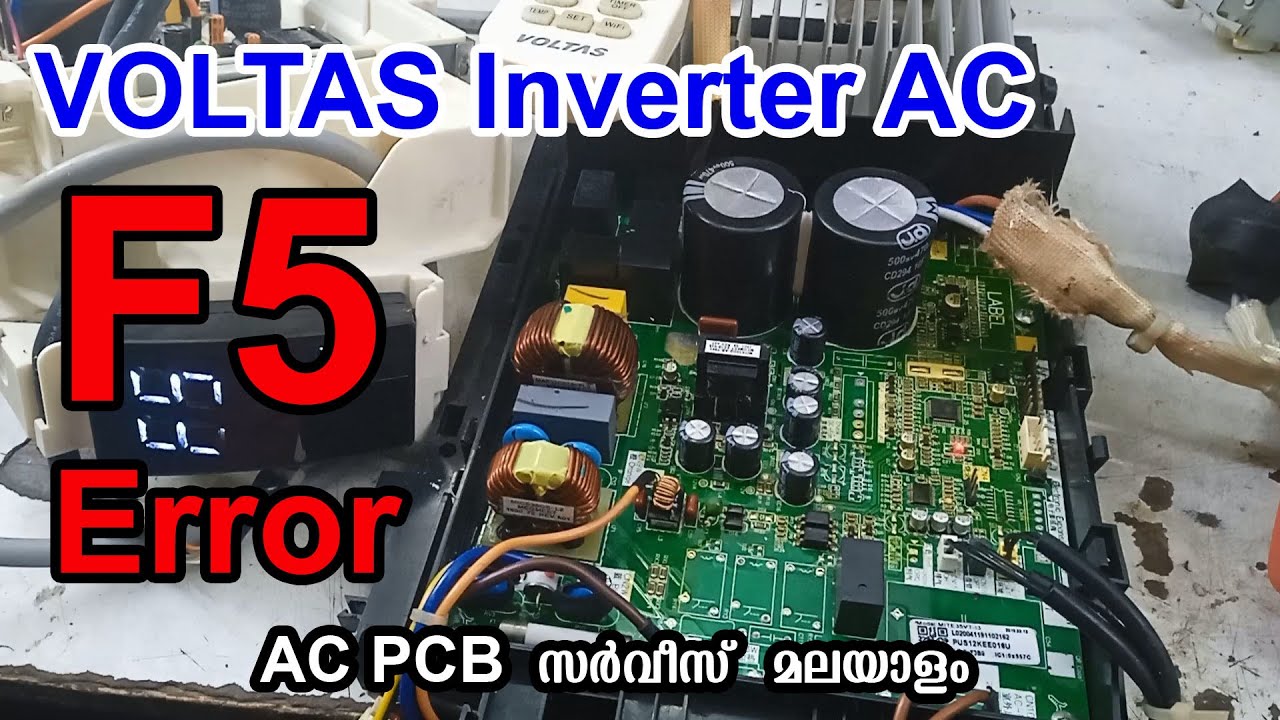 F5 Error Code VOLTAS Inverter AC Out Door PCB Repair #Malayalam - YouTube