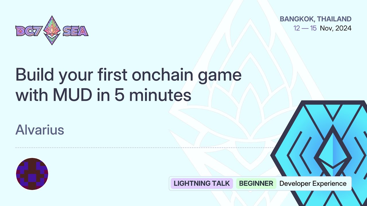 Build your first onchain game with MUD in 5 minutes by Alvarius ...