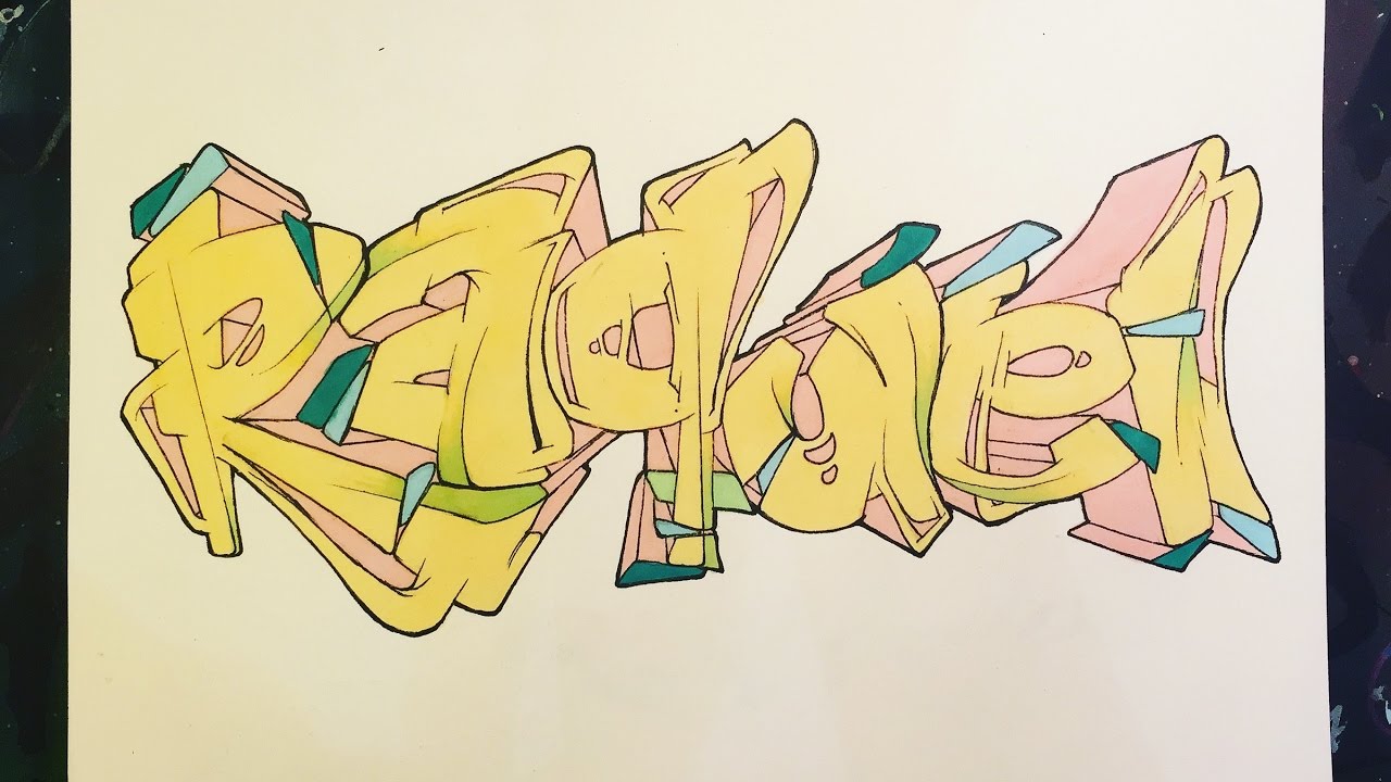 Graffiti Nombre: 'Raquel' (Promarker, Stylefile) ll BELLOSO - YouTube
