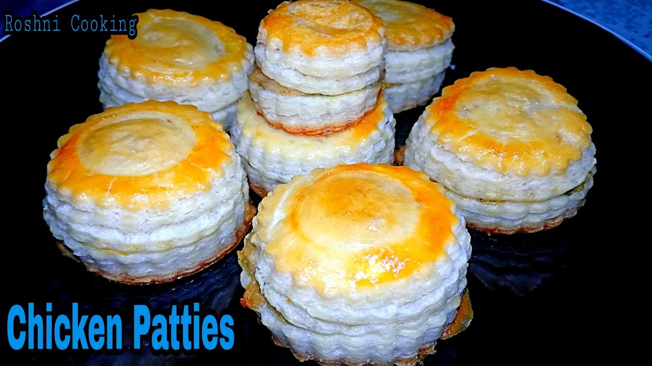 Chicken Patties Recipe with Homemade Dough|Chicken Puff pastry Recipe ...