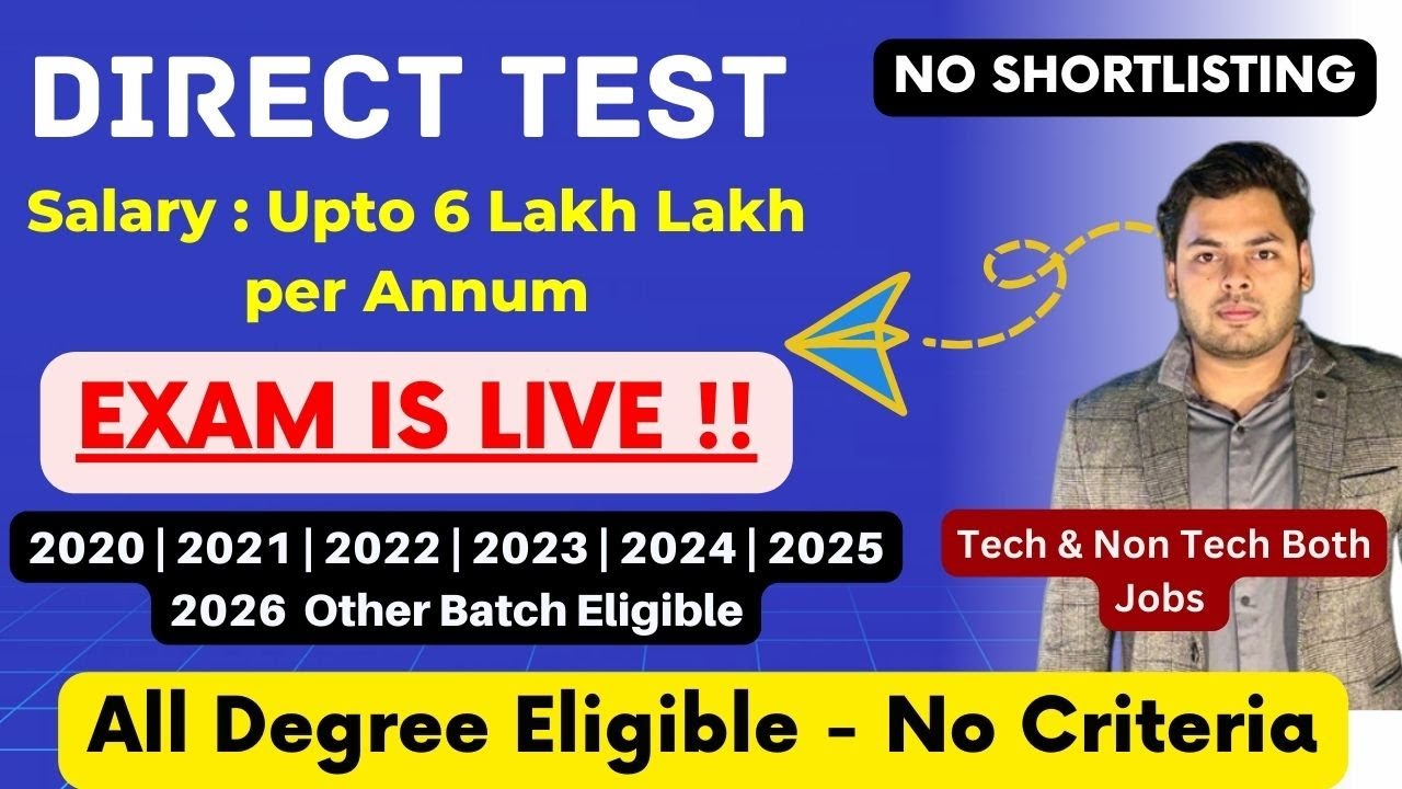 Direct Test Hiring | Jobs for 2025, 2024, 2023, 2022, 2021, 2020 Batch ...