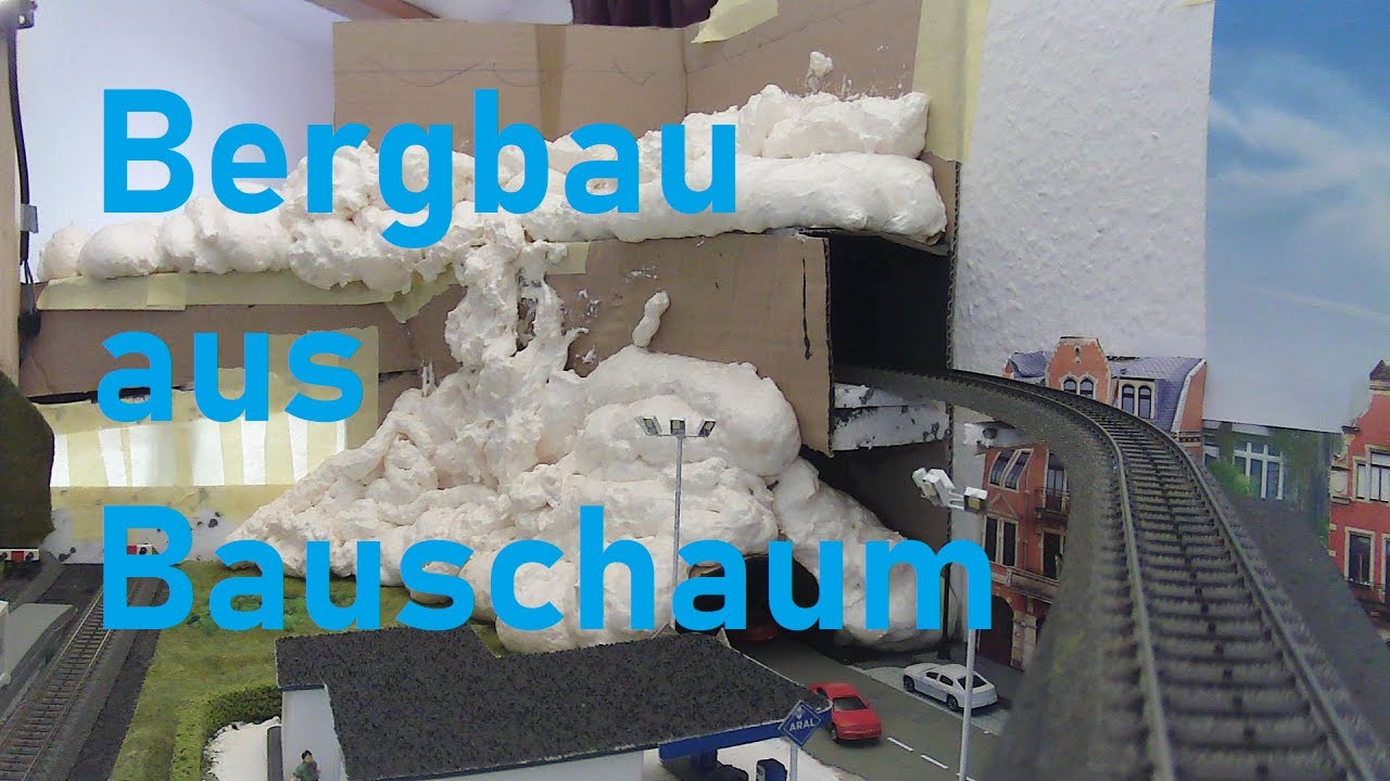 Bergbau aus BAUSCHAUM Modelleisenbahn H0 - YouTube
