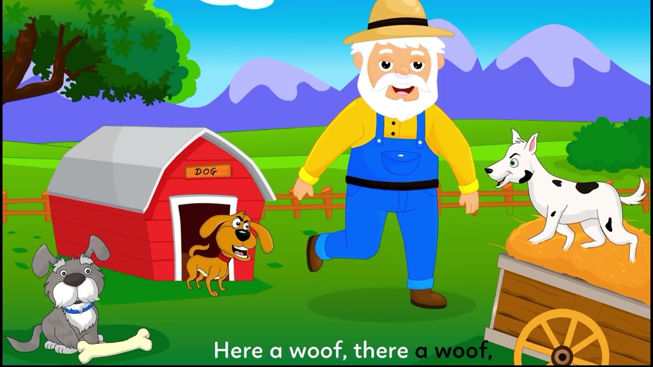 Old MacDonald Had A Farm E I E I O - 3D Animation English Nursery ...