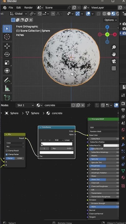 How to make a procedural concrete material in Blender [3.5] | Textures & Materials | #shorts ...