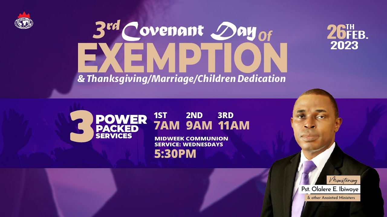 3rd COVENANT DAY OF EXEMPTION 26TH FEBRUARY 2023 - YouTube