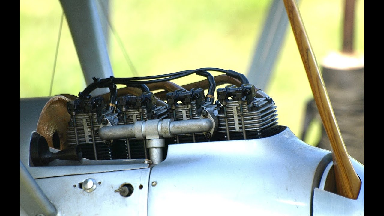 OS IL300 直列4気筒 50ccエンジン - YouTube