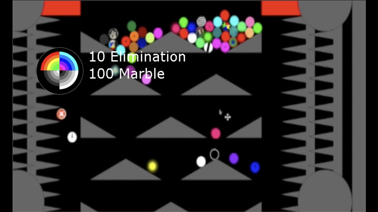 Marble race 10 elimination 100 Marble in Algodoo - YouTube
