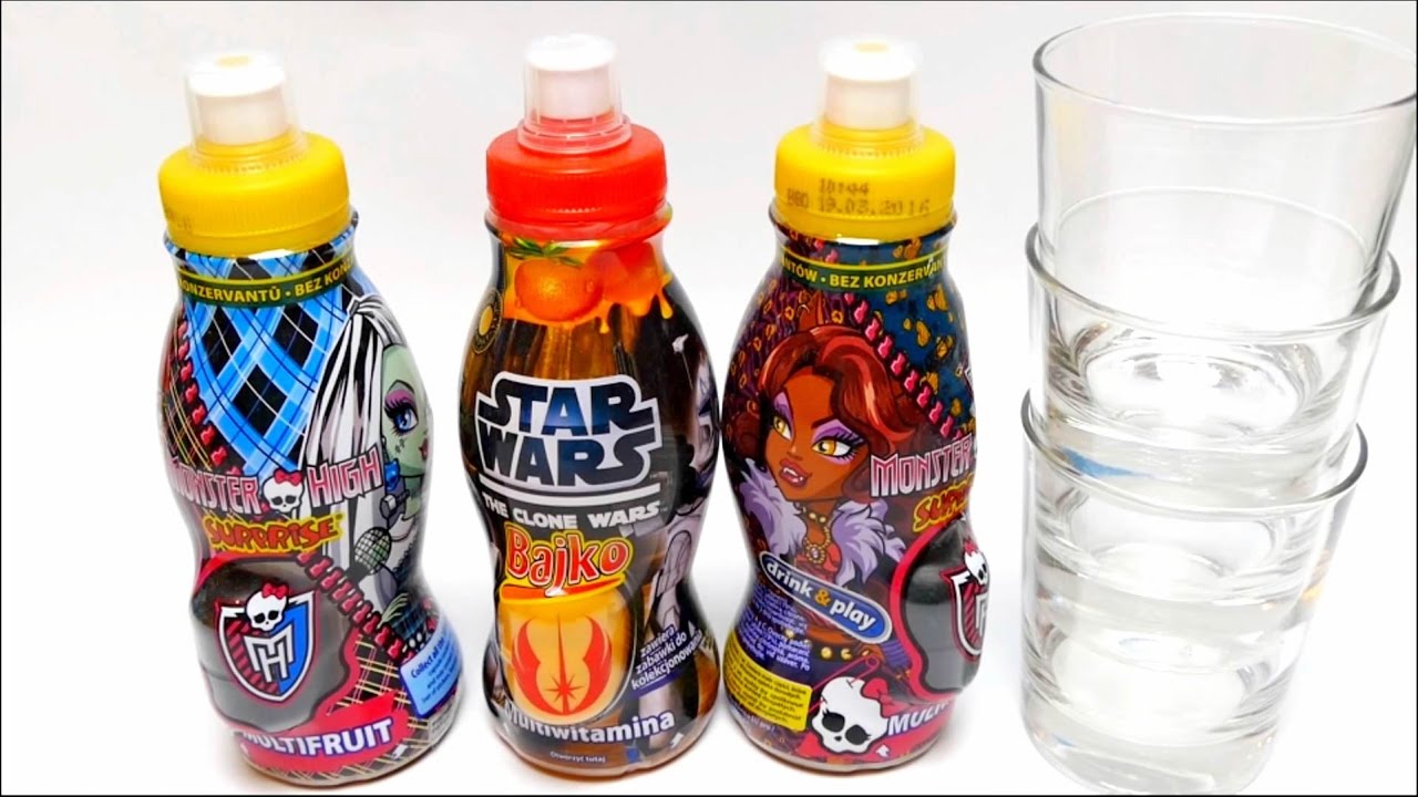 Monster High & Star Wars Surprise Drinks with Toys - YouTube