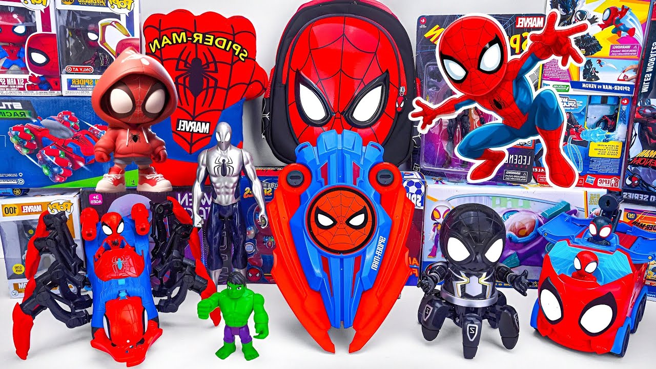 Marvel Spider-Man Toys Unboxing ASMR | Spider Man Bag & Spider Man Bow ...
