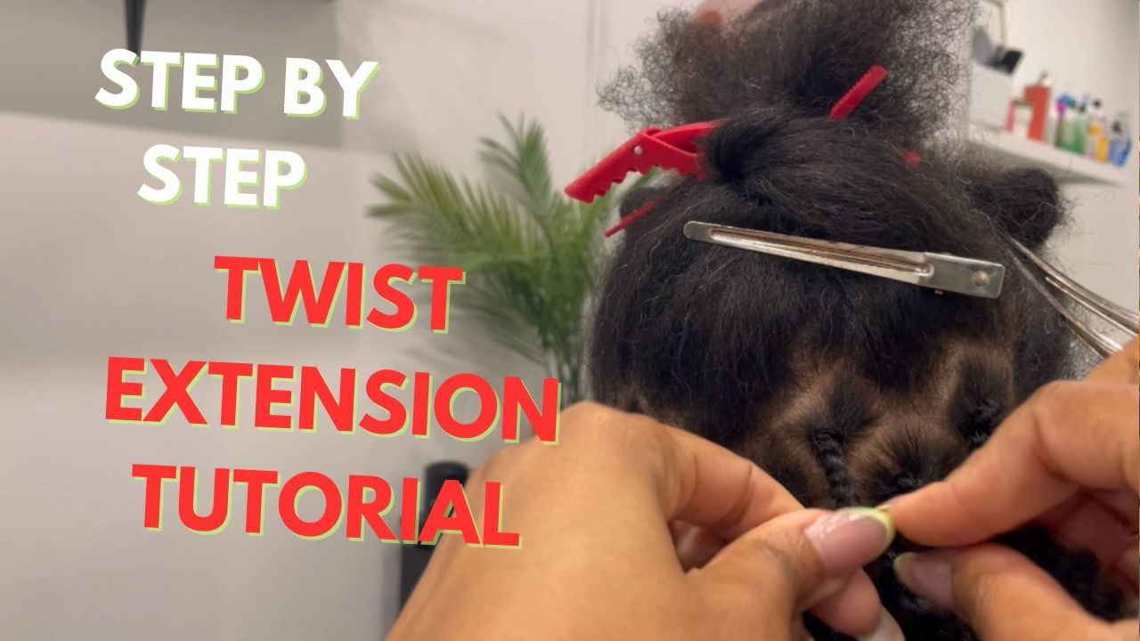 Twist Extension Tutorial w/Springy Afro Twist Hair - YouTube