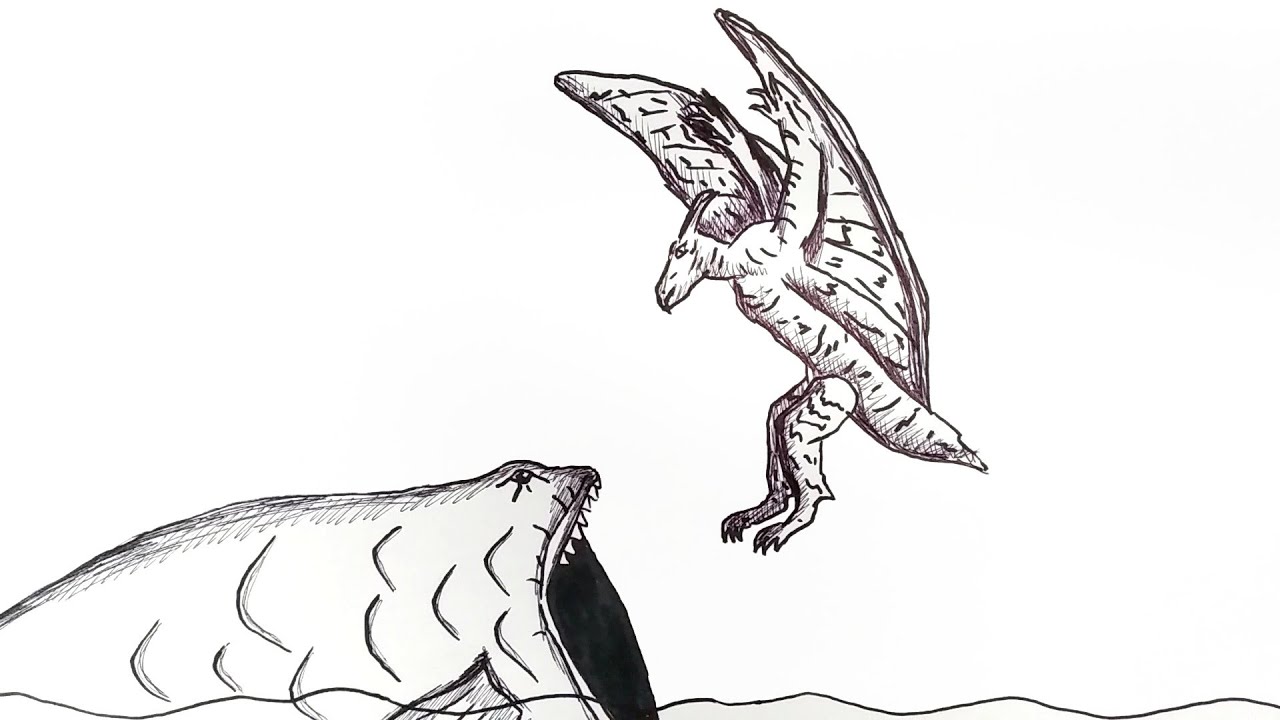How To Draw Bloop Vs Rodan Youtube