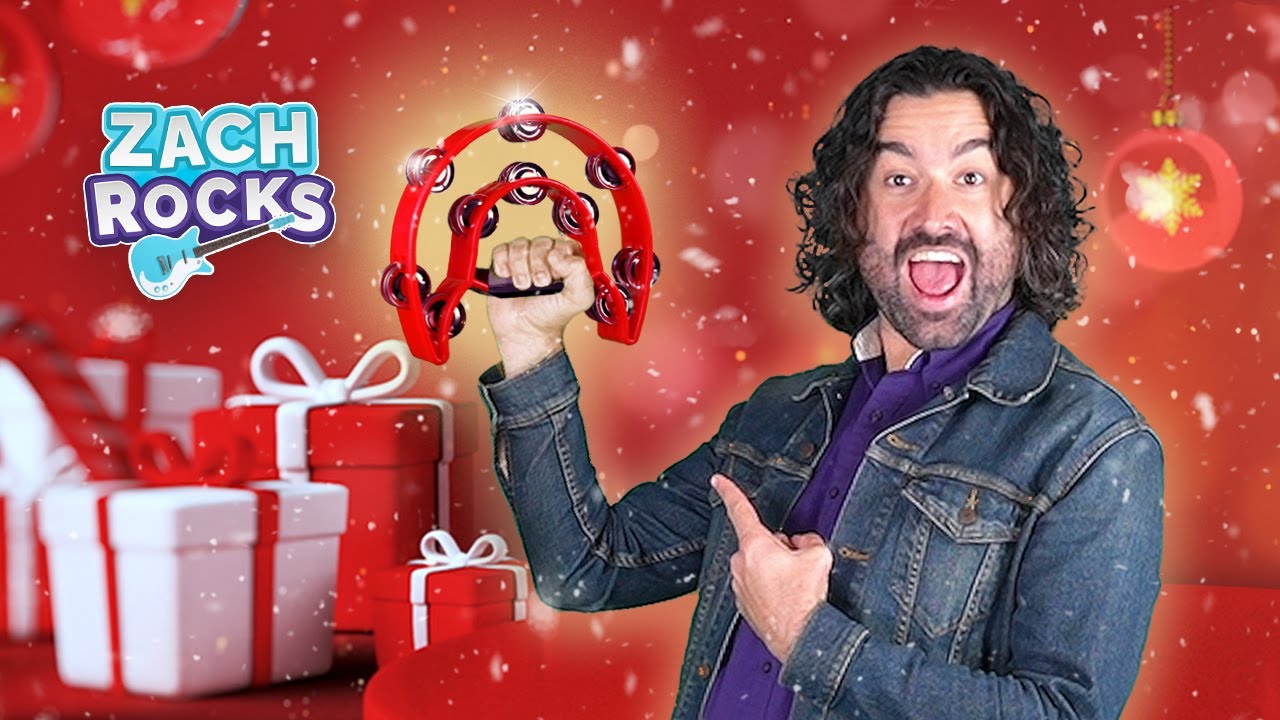 Christmas Tambourine Song for Kids 🎄 | Zach Rocks Holiday Special - YouTube