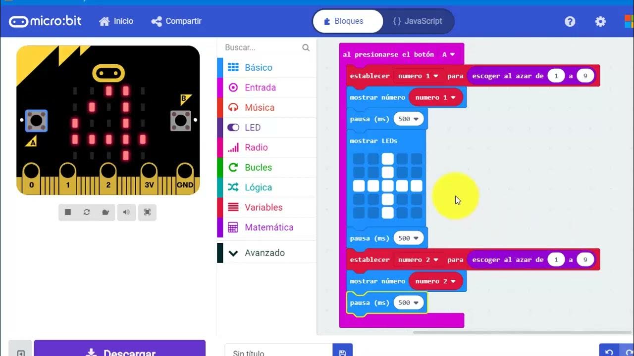 03 Microbit juego mental calculadora para sumar restar y multiplicar con Makecode - YouTube
