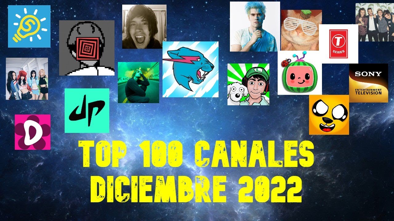Top 100 Canales del Mundo con Más Suscriptores de YouTube | 2022 - YouTube