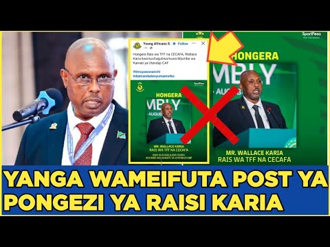 KUNA TATIZO GANI KWA YANGA NA RAISI KARIA ? WAMEIFUTA POST YA PONGEZI ...