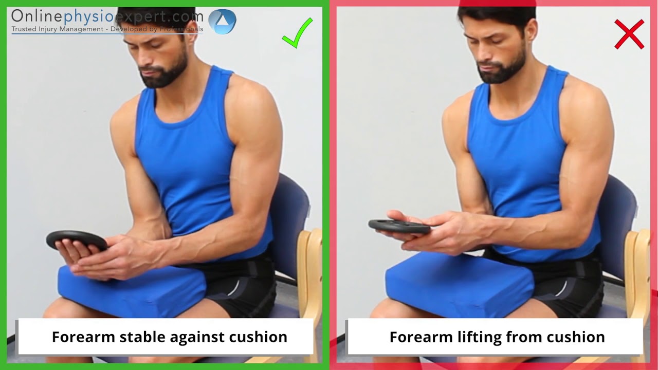Wrist eccentric flexion strength hand weight 2 2 R - YouTube