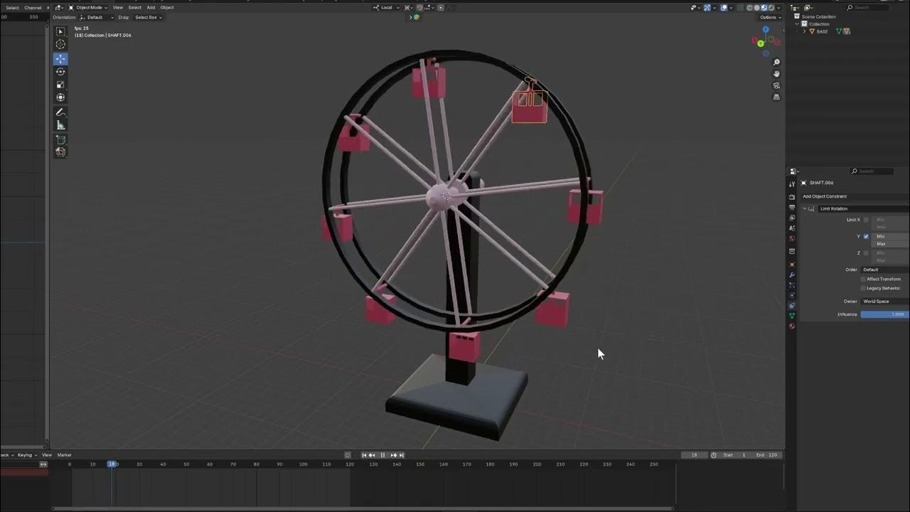 간단한 대관람차 리깅 Ferris Wheel (Blender 3D) - YouTube