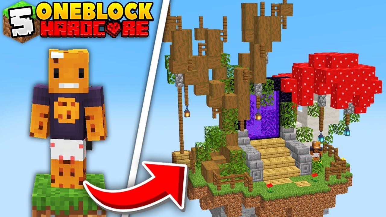 I Explored the NETHER on ONE BLOCK Minecraft - YouTube