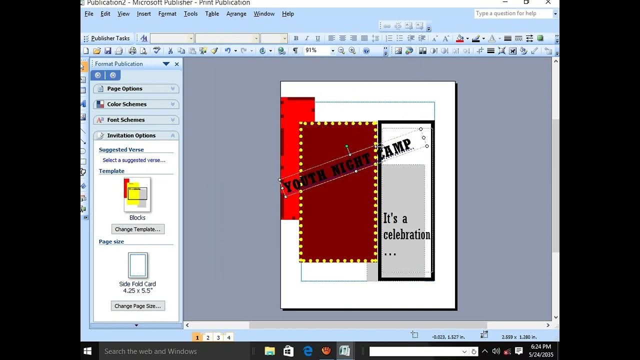 How to create banners in Microsoft publisher - YouTube