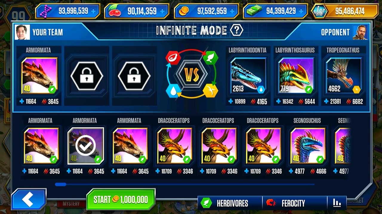 ARMORMATA HERBIVORES BOSS AND VIP BATTLE | JURASSIC WORLD THE GAME ...