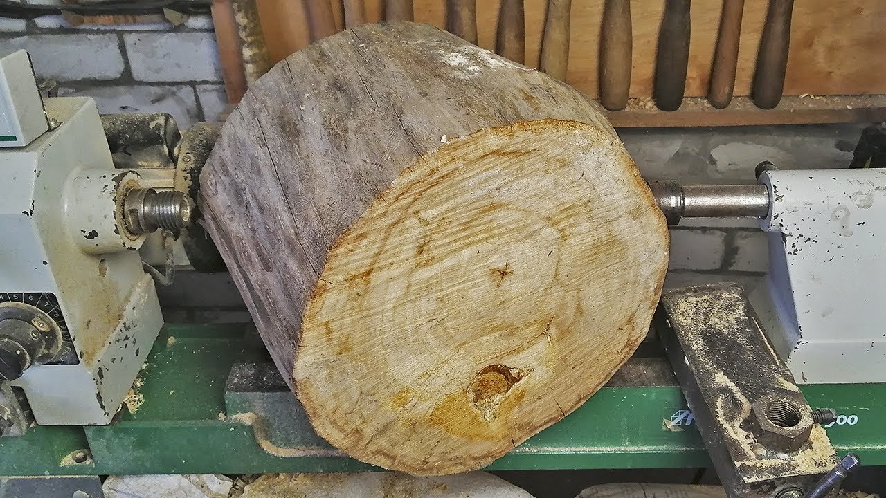 Woodturning - the One Large Log into Two Large Bowls - YouTube