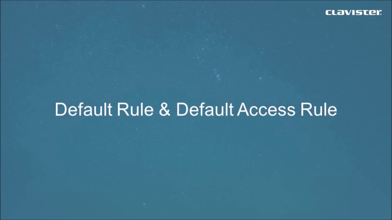 How-Tos: Default Rules - YouTube