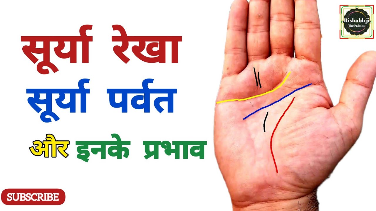 sun line effect in hand Palmistry। सूर्य रेखा हस्तरेखा के प्रभाव - YouTube