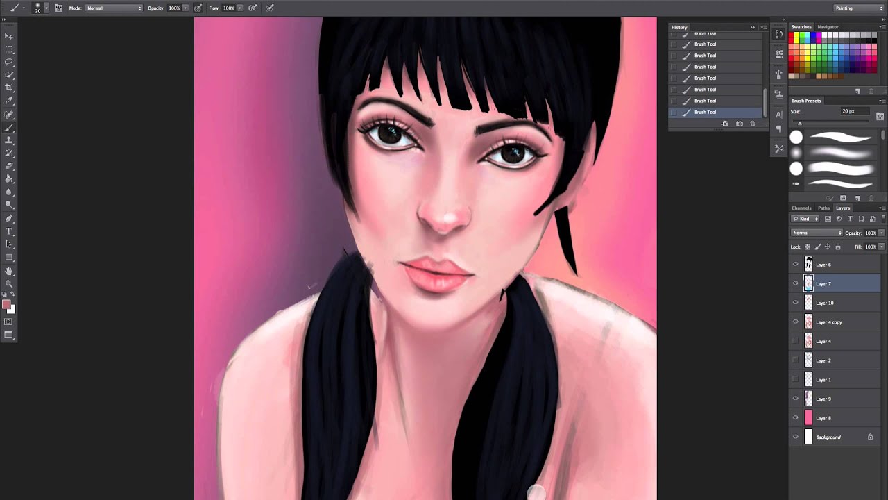 Character Design painting video process - YouTube